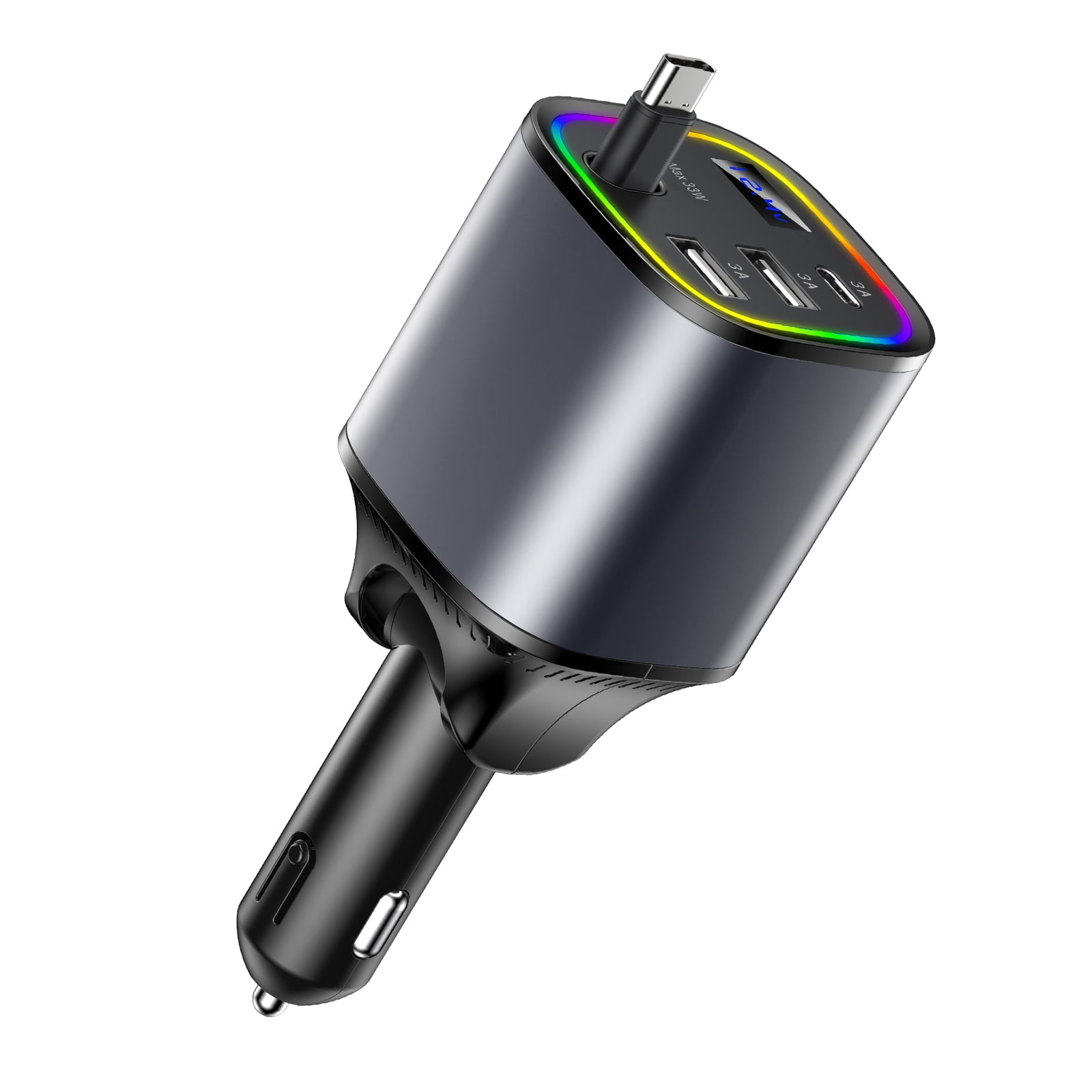 Fast Car Charger Adapter, 4 in 1 charging, Type-C, Lightning Charging ...