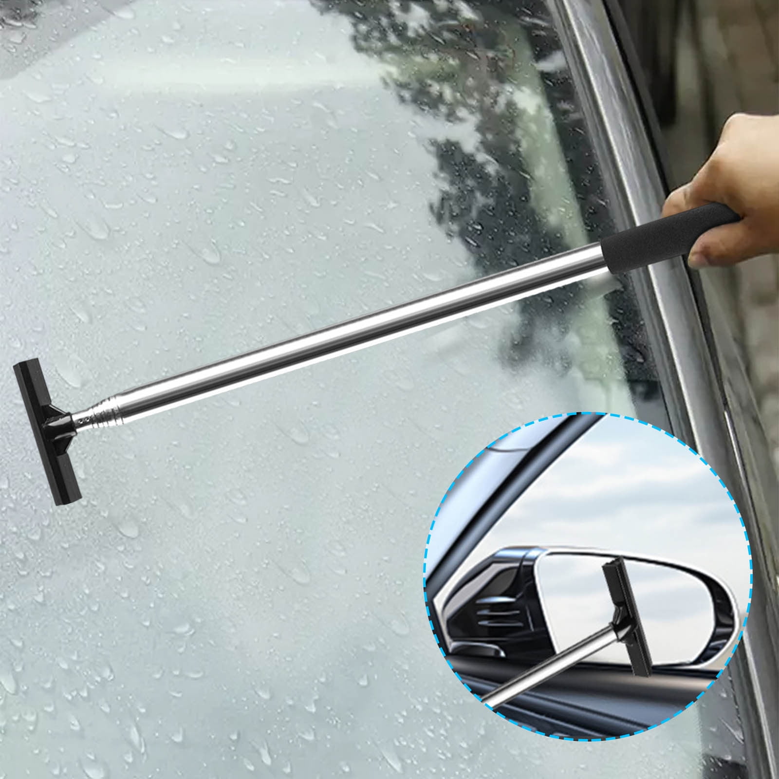 Retractable Car Rearview Mirror Wiper - 38.6 Inches Telescoping Wiper ...