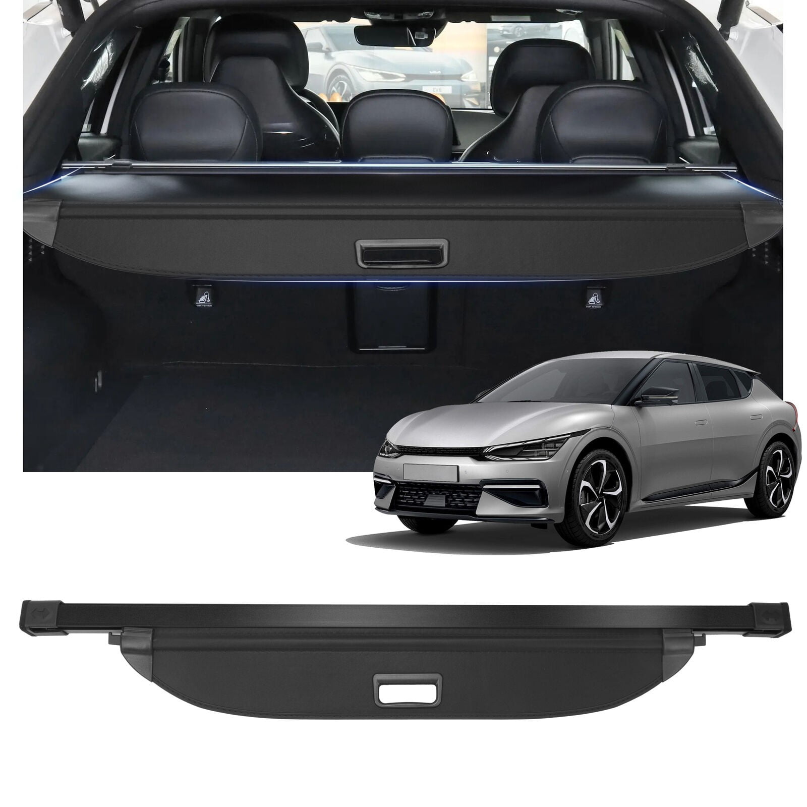 Retractable Cargo Cover Fit For Kia EV6 2022 2023 SUV Rear Trunk ...
