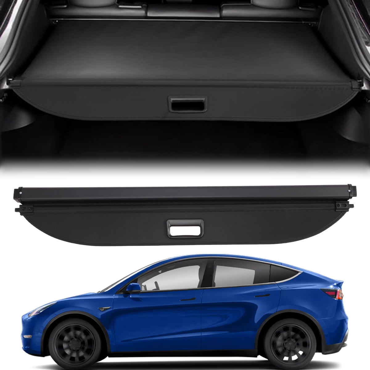 Retractable Cargo Cover For 2020-2022 Tesla Model Y Leather Trunk Rear ...