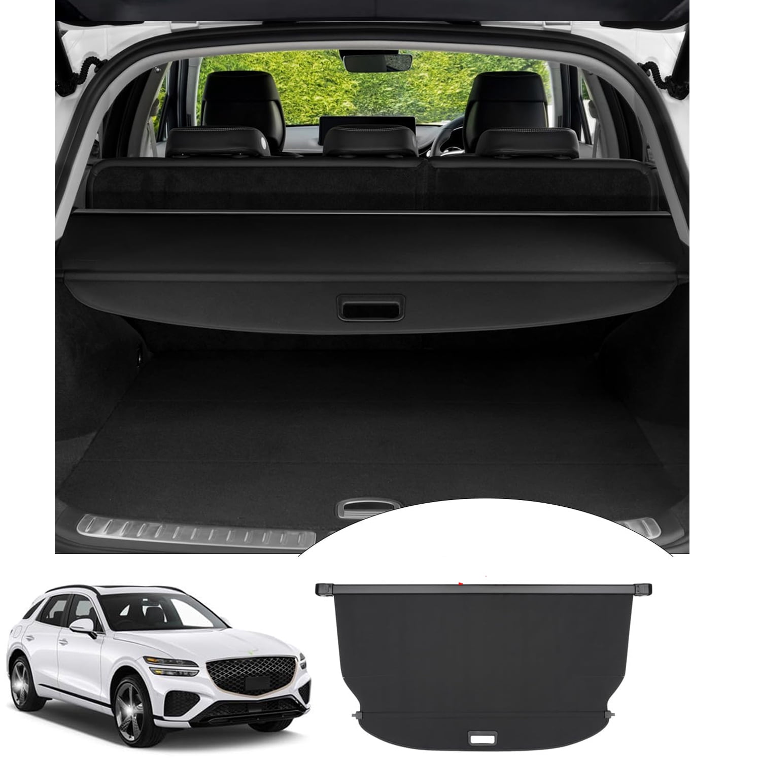 Retractable Cargo Cover For 2021-2024 Genesis GV80 Leather Trunk Rear ...