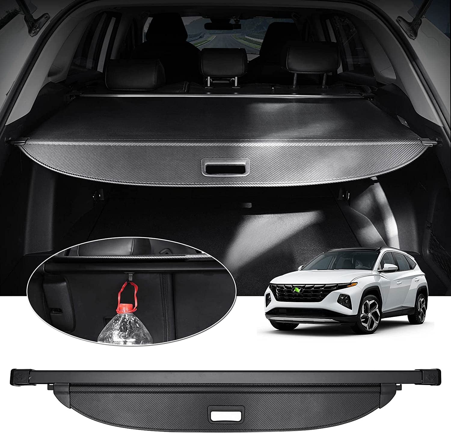 Retractable Cargo Cover for Hyundai Tucson 2022 2023 2024 2025 Tucson ...