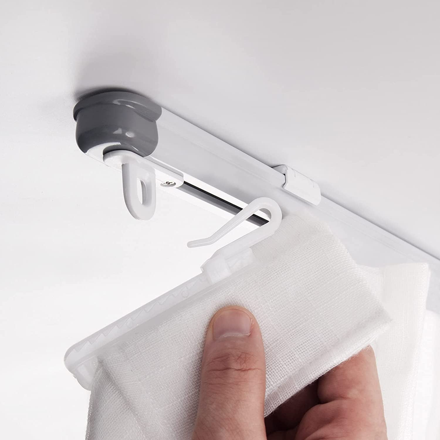 Retractable Ceiling Curtain Track, Measurement-Free Curtain Track 51 ...