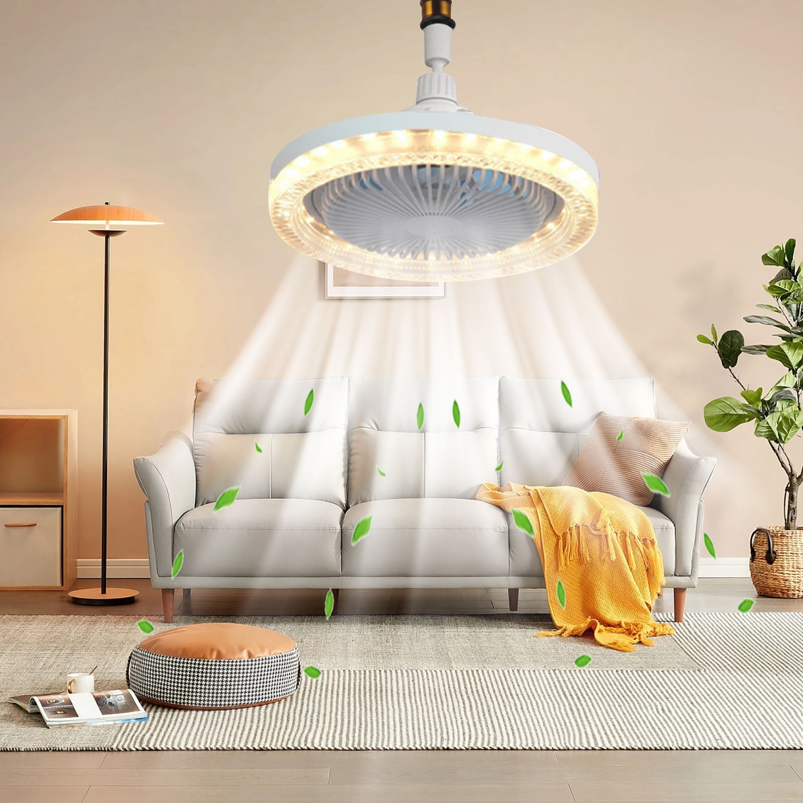 Retractable Ceiling Fans with Lights, Crystal Fan Light Fan Chandelier ...