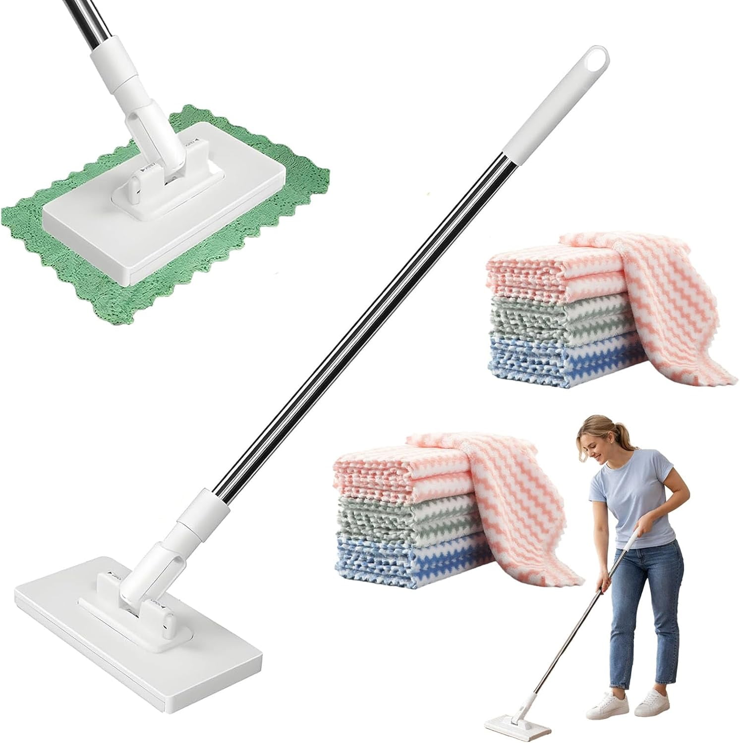 Retractable Cloth Changing Mini Mop, Portable Handheld Tool with ...