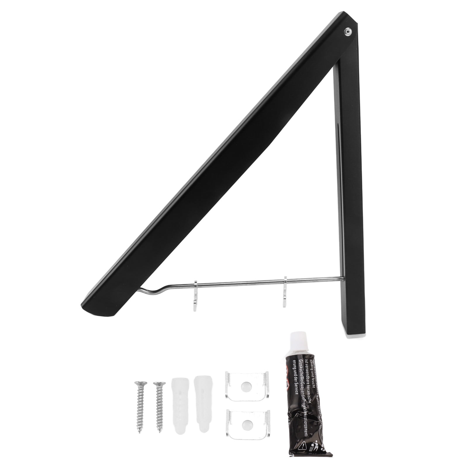 Retractable Clothes Hanger Rack Foldable Wall Mounted Aluminium Folding ...