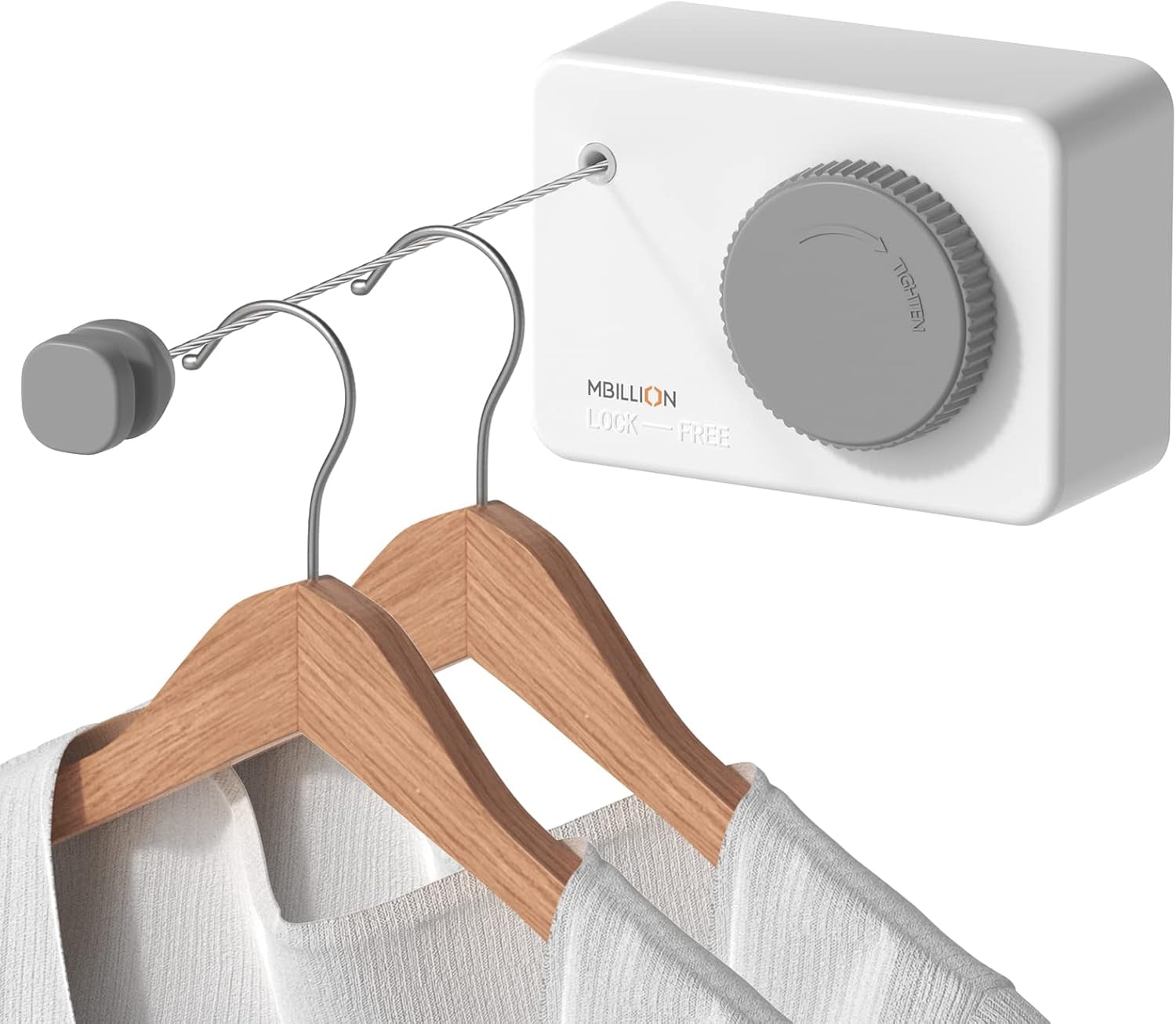 Retractable Clothesline 13.8Ft Heavy Duty Clothes Drying Laundry Line ...