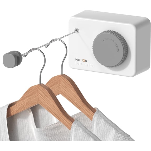 Retractable Clothesline 13.8Ft Heavy Duty Clothes Drying Laundry Line ...