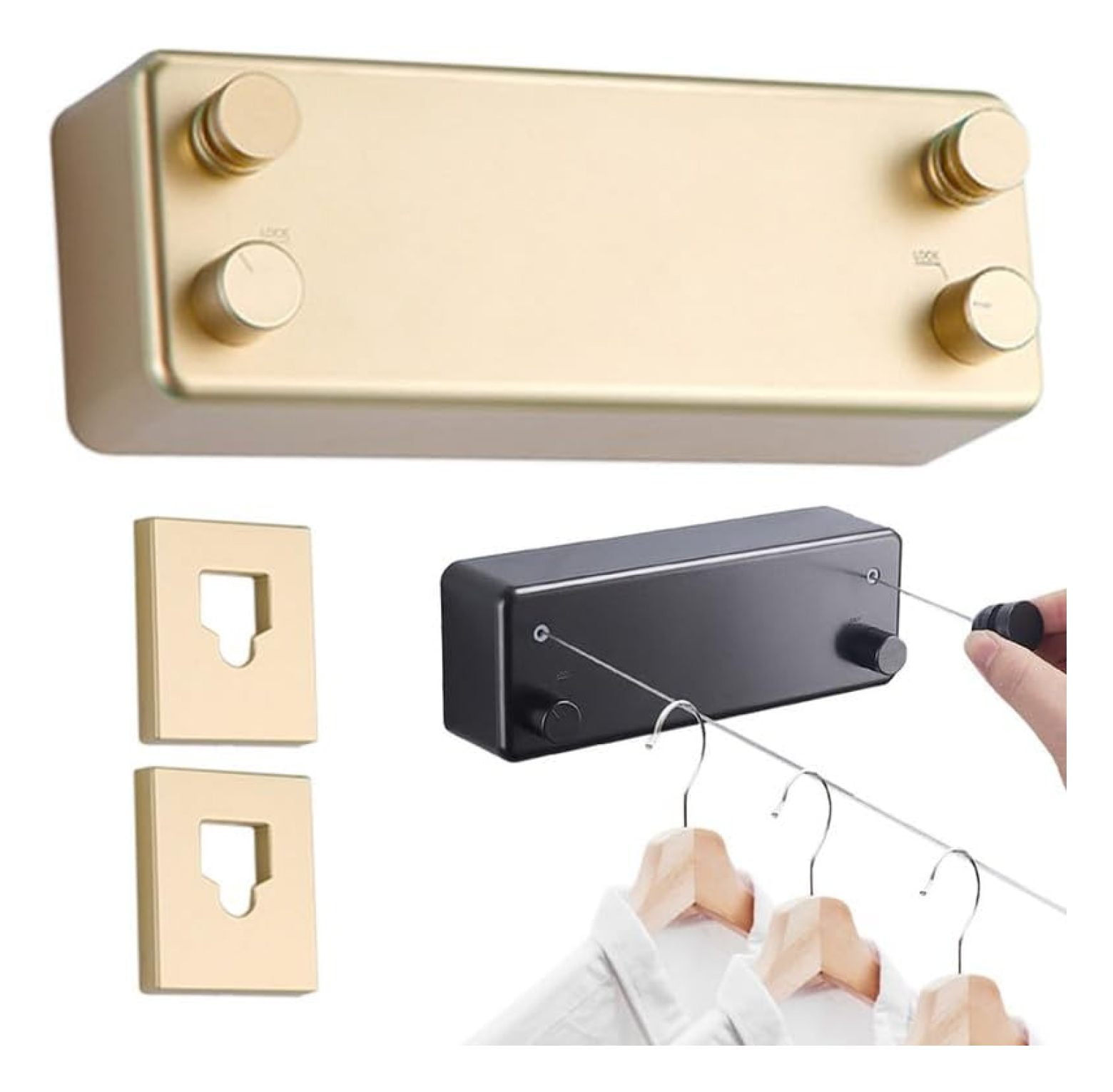 Retractable Clothesline, 2024 New Indoor Outdoor Clothes Line, Heavy ...