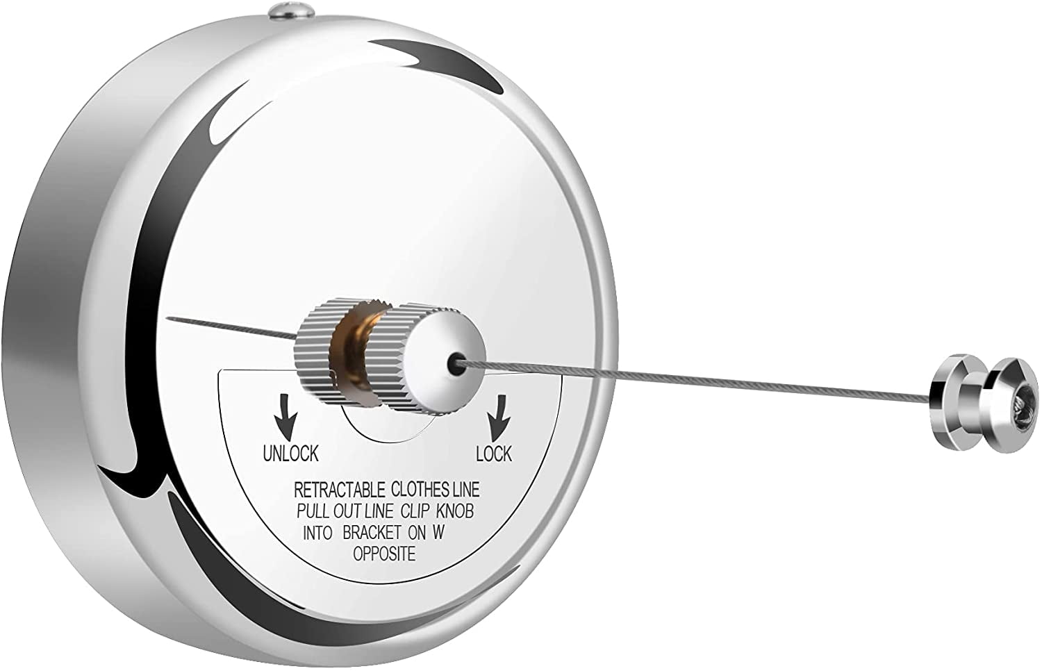 Retractable Clothesline 9.0 Feets, 304 Stainless Steel Clothes Line ...