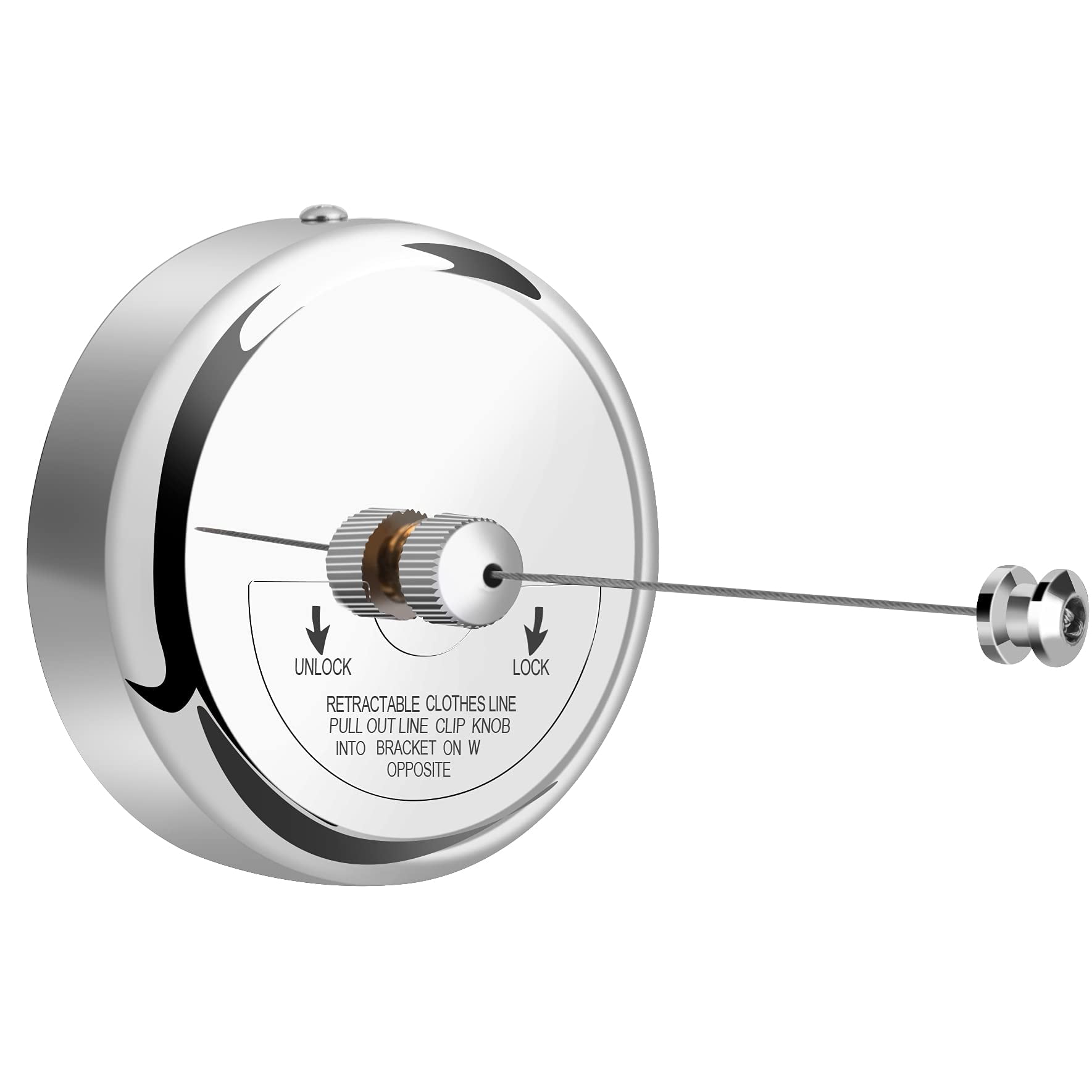 Retractable Clothesline 9.0 Feets, 304 Stainless Steel Clothes Line ...