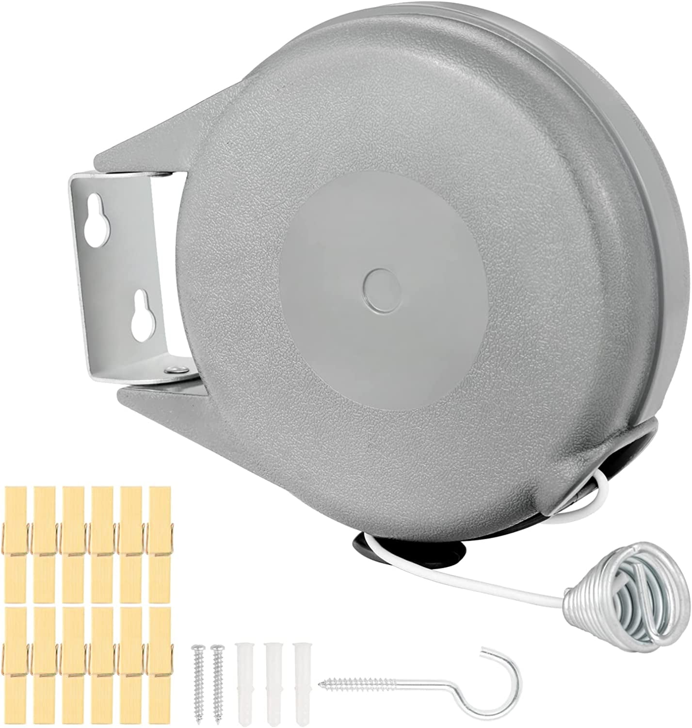 Retractable Clothesline, Adjustable Heavy Duty Retractable Laundry Line ...