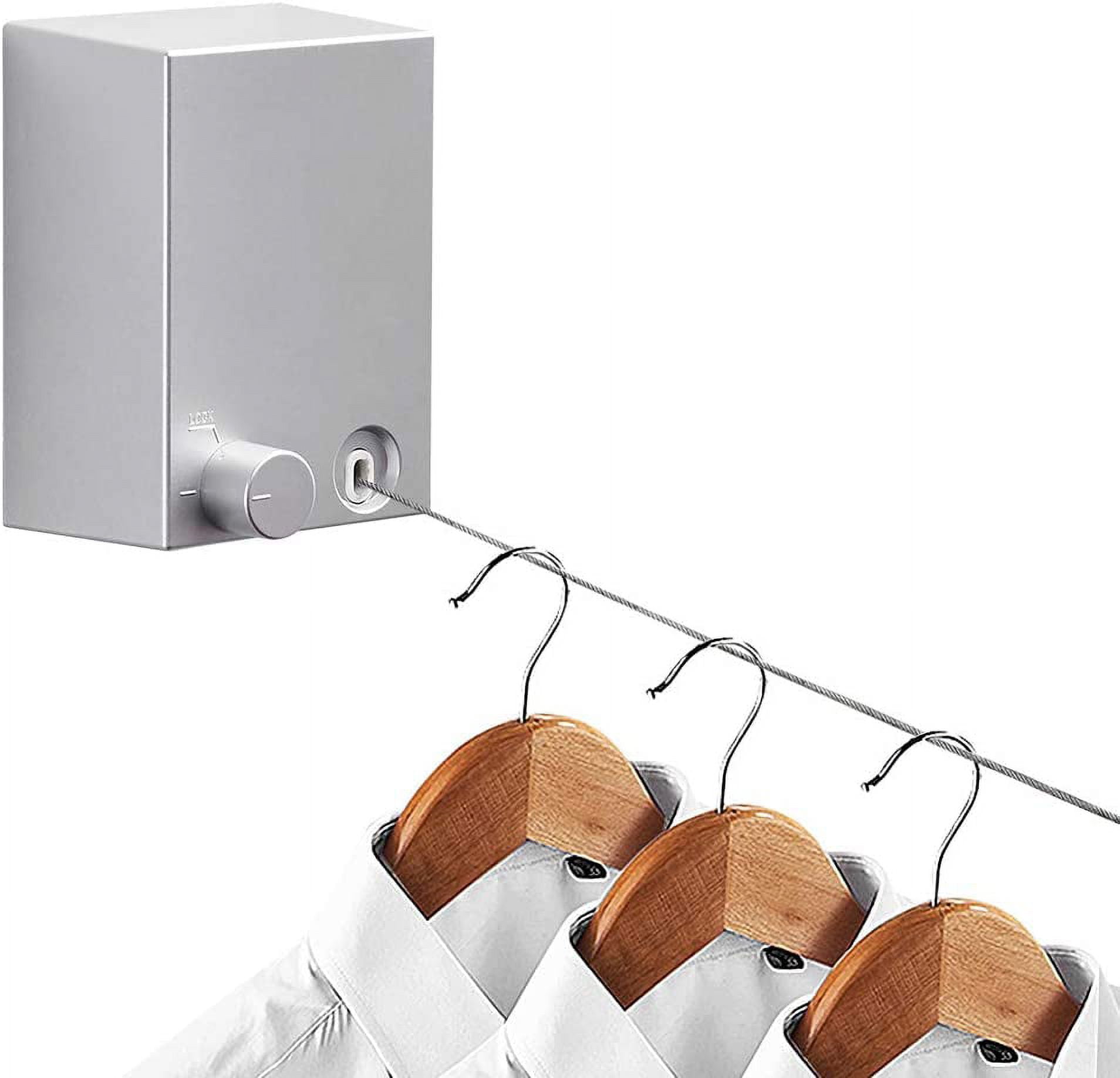 Retractable Clothesline with Adjustable Stainless Steel Rope String ...