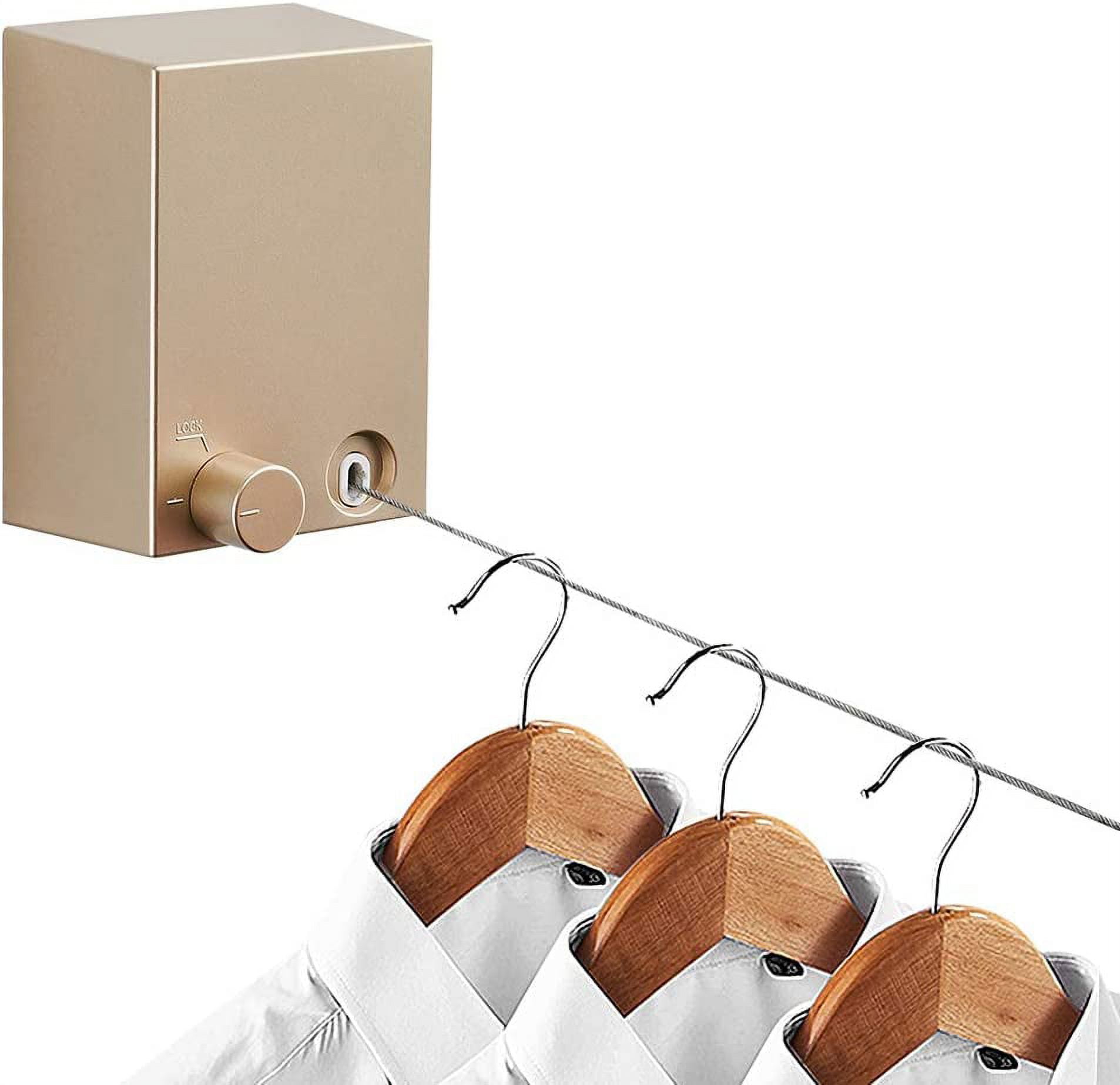 Retractable Clothesline with Adjustable Stainless Steel Rope String ...