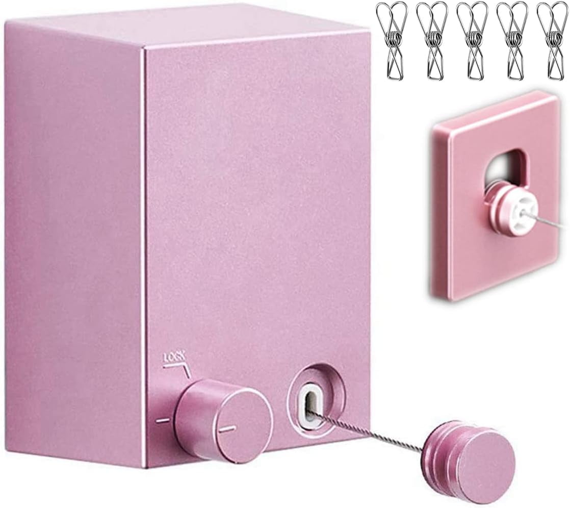 Retractable Clothesline Clothes Line Retracting Outdoor/Indoor, Heavy ...