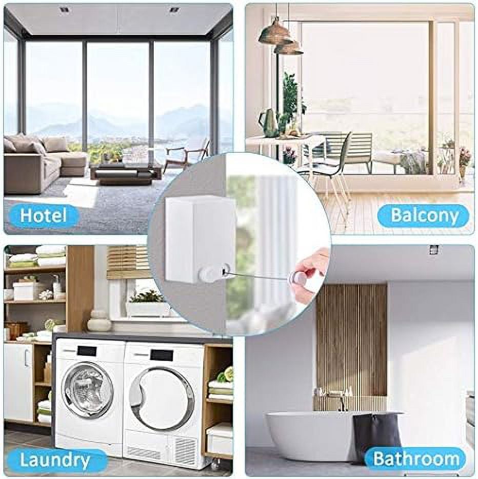 Retractable Clothesline, Heat-resistan Clotheslines with Heavy Duty ...