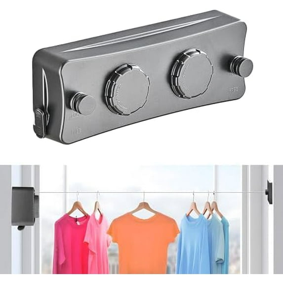 Retractable Clothesline Heavy Duty Clothes Drying Laundry Line Wall ...