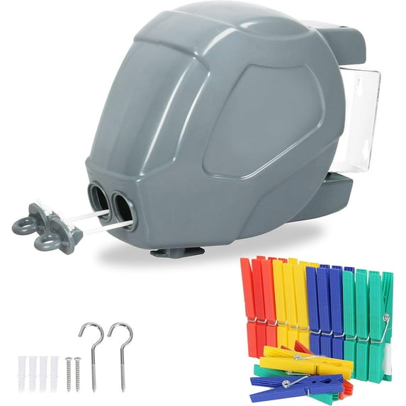 Retractable Clothesline Heavy Duty Retracting Clothes Line Outdoor and ...