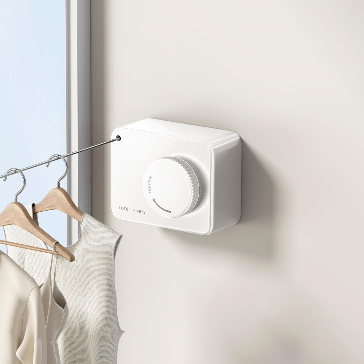 Retractable Clothesline Indoor, Non-Sagging Outdoor Clothes Line ...