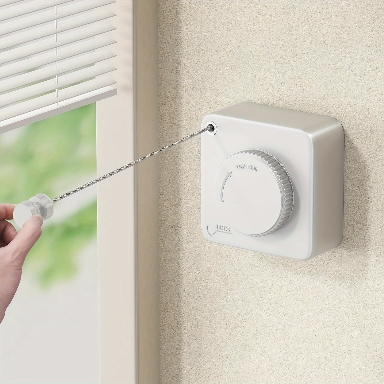 Retractable Clothesline Indoor/Outdoor - 14 Ft Heavy-Duty Retracting ...