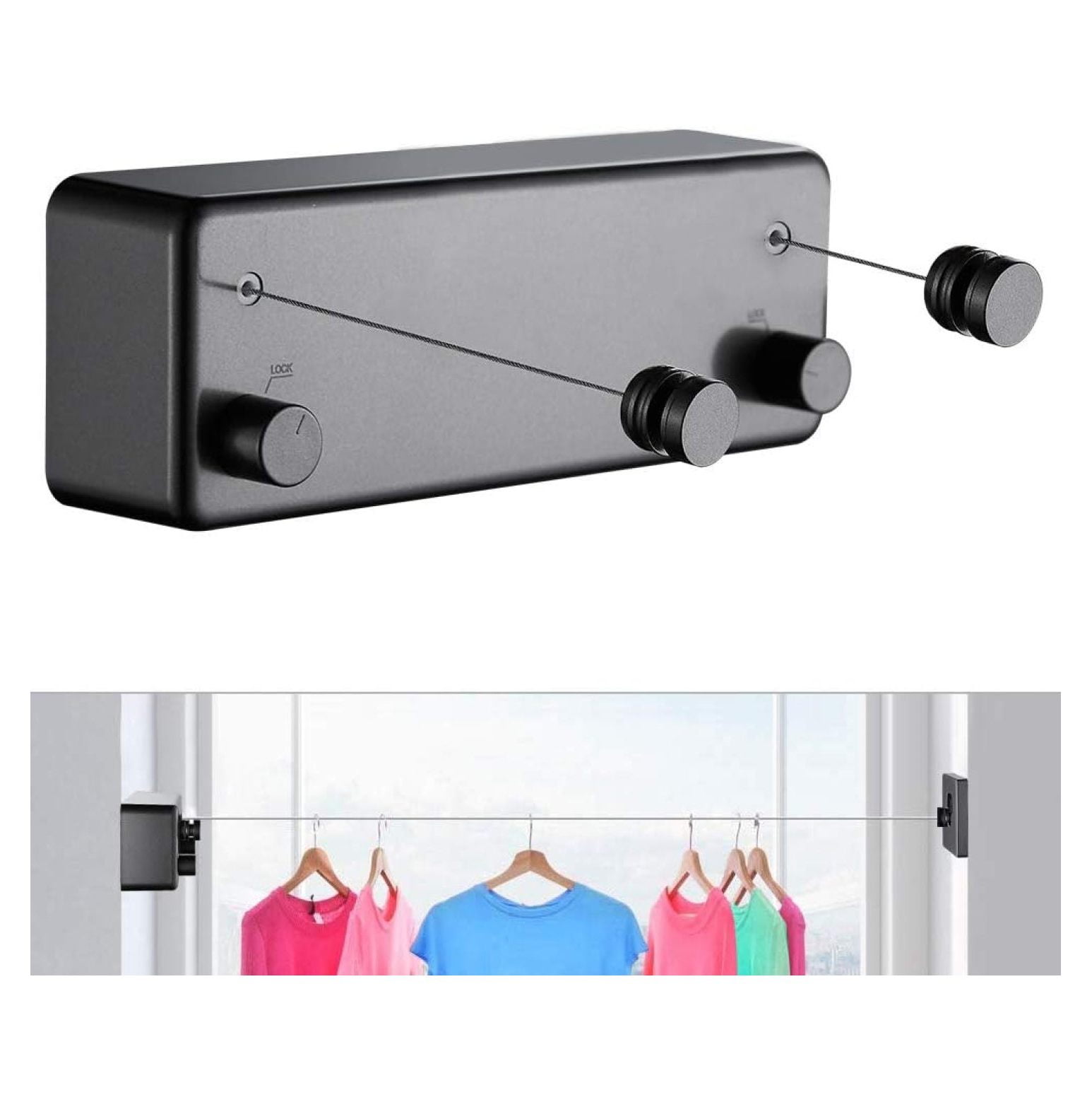 Retractable Clothesline |Indoor Outdoor Clothes Line | Heavy Duty ...