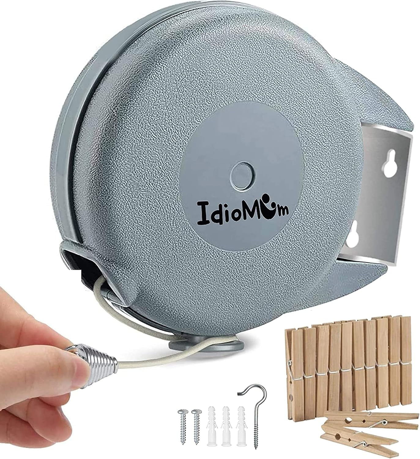 Retractable Clothesline Indoor Outdoor Heavy Duty 40 Feet - PVC Clothes ...