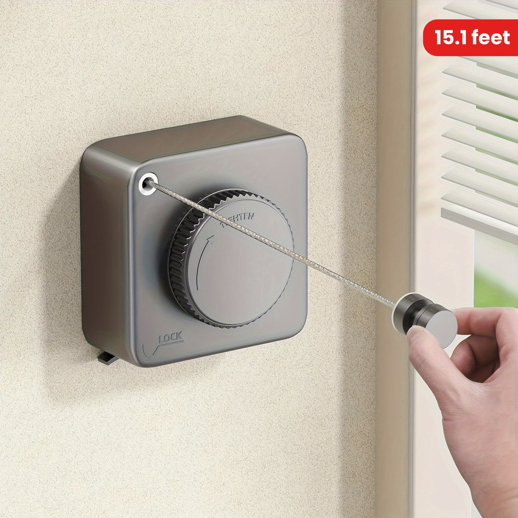 Retractable Clothesline Indoor/Outdoor - Non-Sagging, Heavy Duty ...