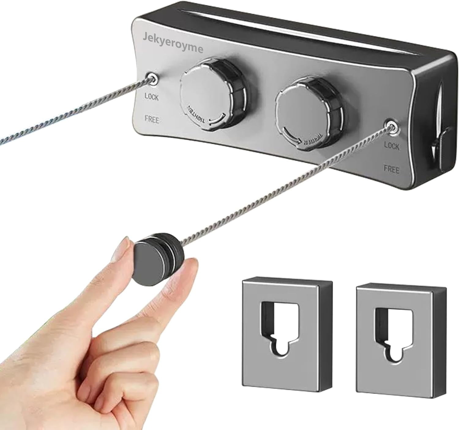 Retractable Clothesline Indoor & Outdoor, Non-Sagging Wall Mounted ...