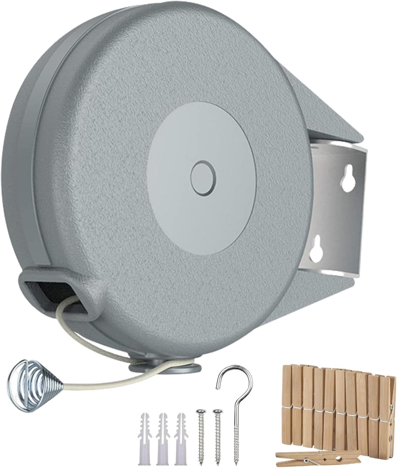 Retractable Clothesline Outdoor Indoor: 40 Feet Heavy Duty Clothesline ...