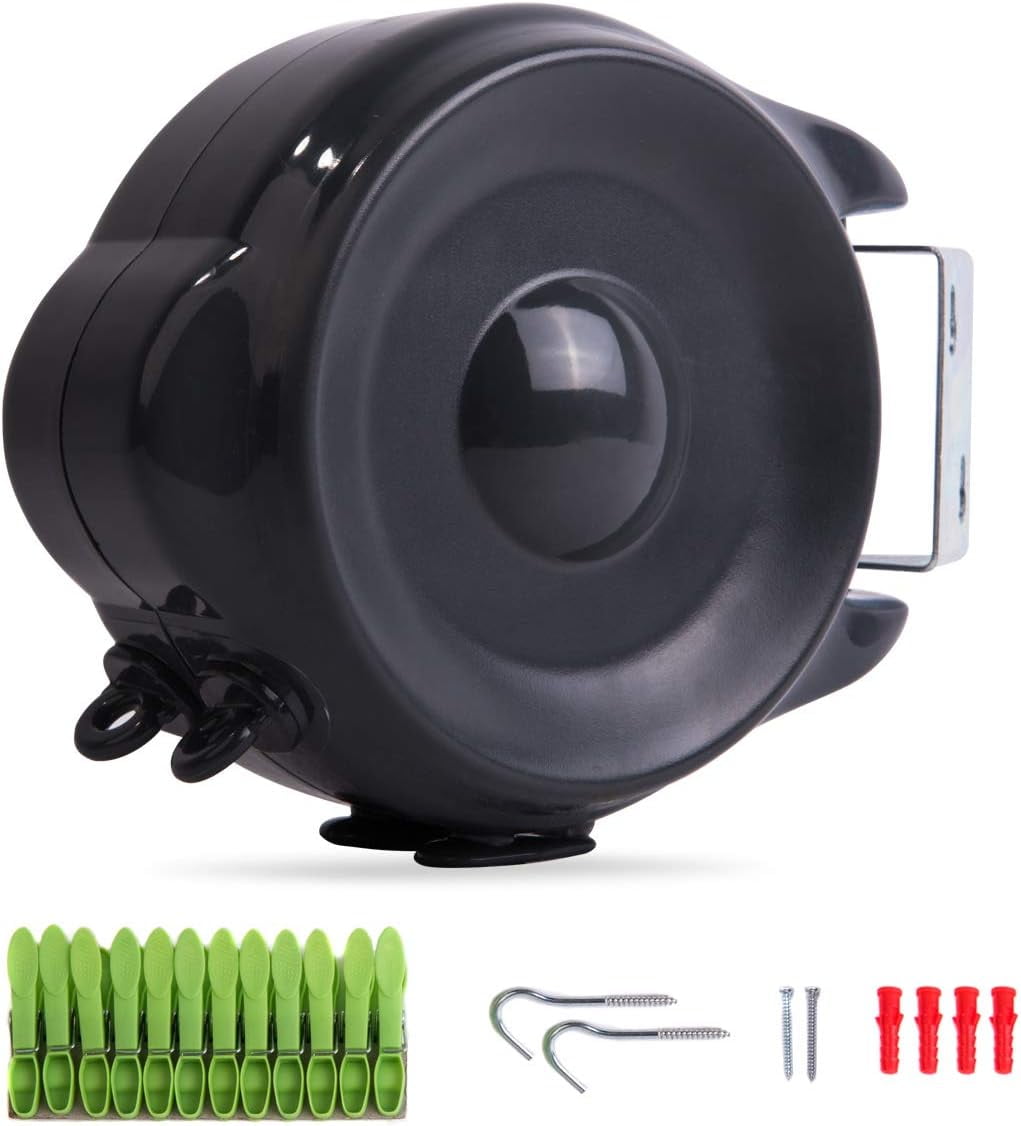 Retractable Clothesline Outdoor Indoor Laundry Line - 99 FT Double ...