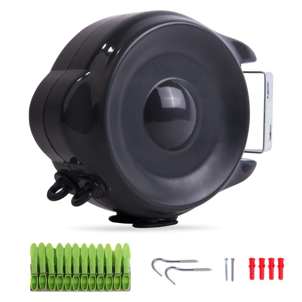 Retractable Clothesline Outdoor Indoor Laundry Line - 99 Ft Double ...