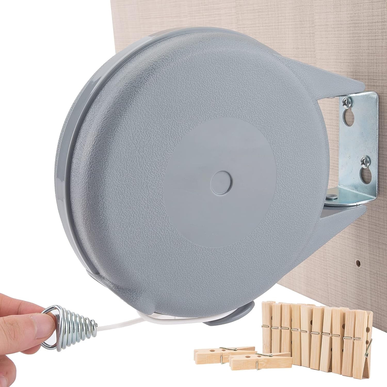 Retractable Clothesline, Portable Clothesline Heavy Duty 49 Feet ...