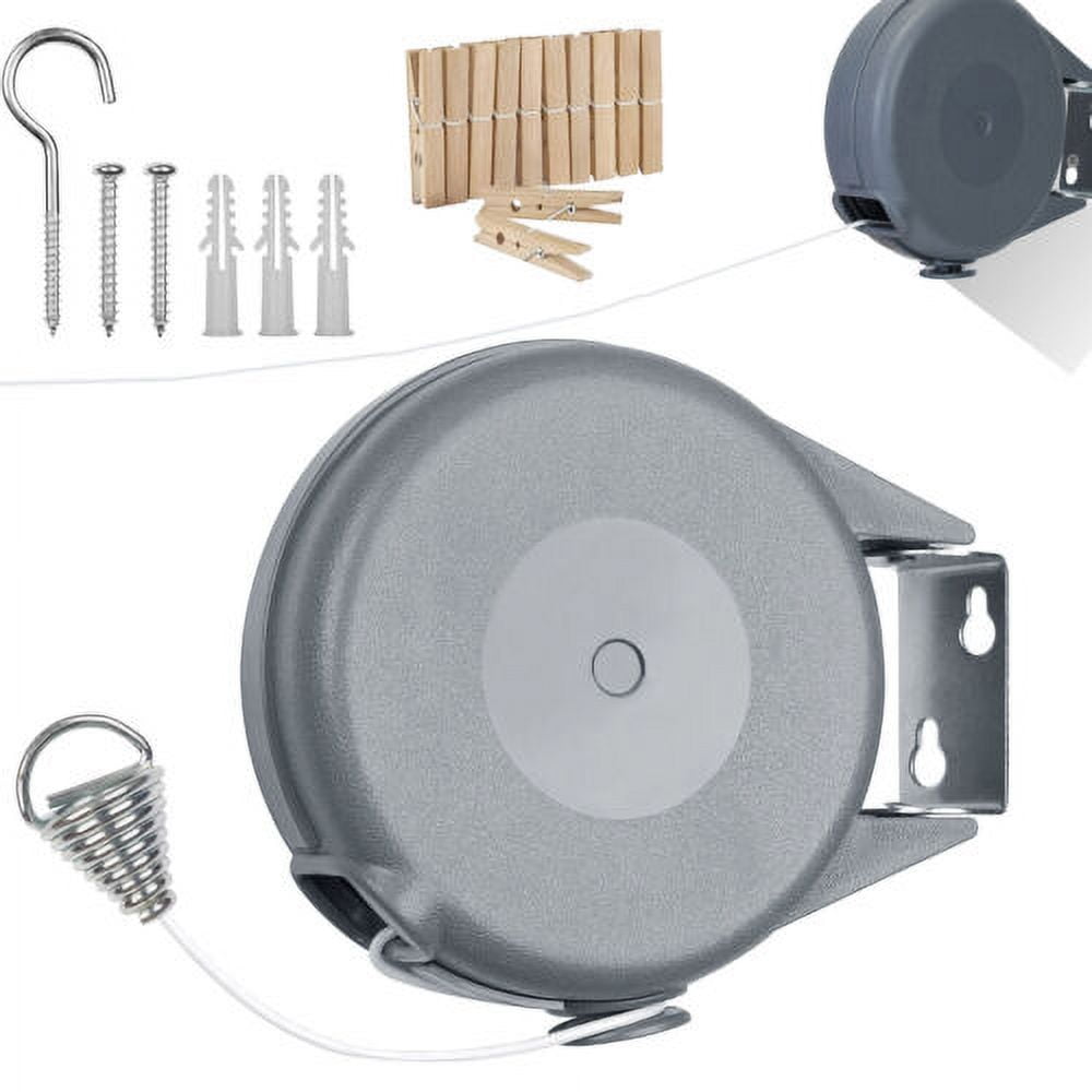 Retractable Clothesline Portable Heavy Duty Indoor & Outdoor Washing ...