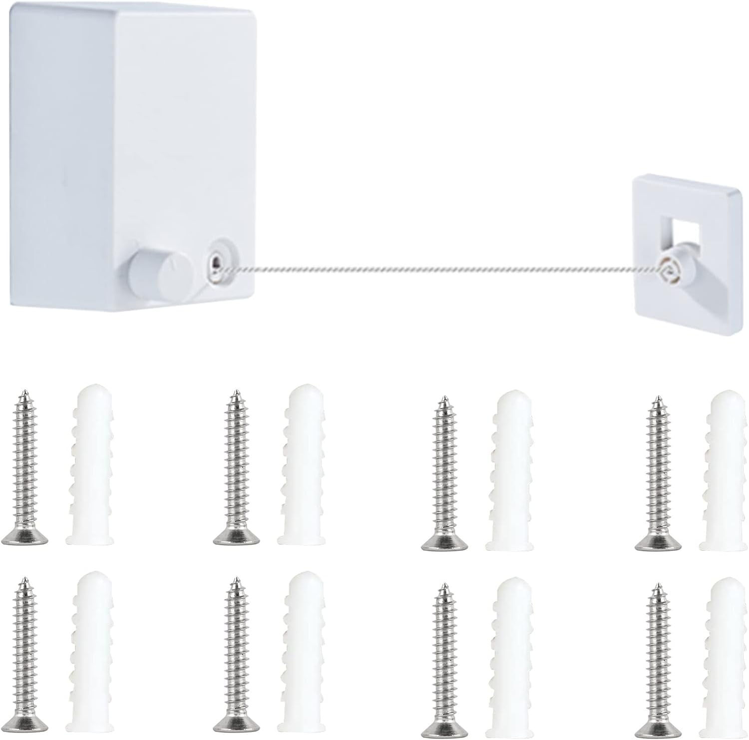 Retractable Clothesline Wire, Stainless Steel Extendable Clothes Line ...