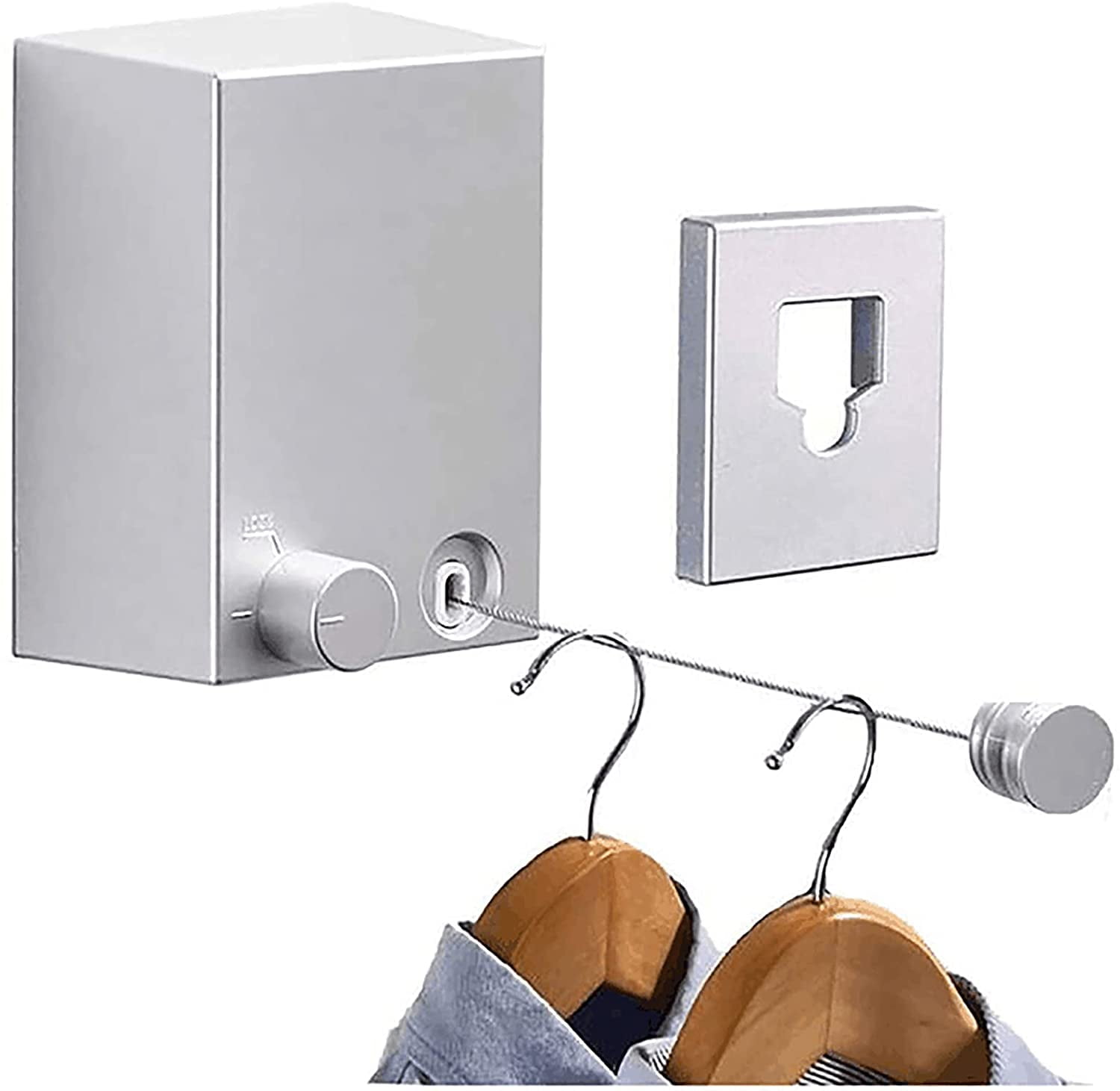 Retractable Clothesline, Wire Stainless Steel Extendable Clothesline ...