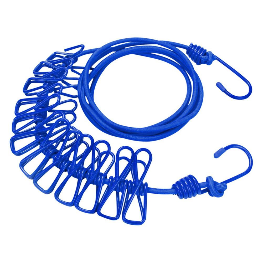 Retractable Clothesline with 12 Clips,Adjustable Portable Travel ...
