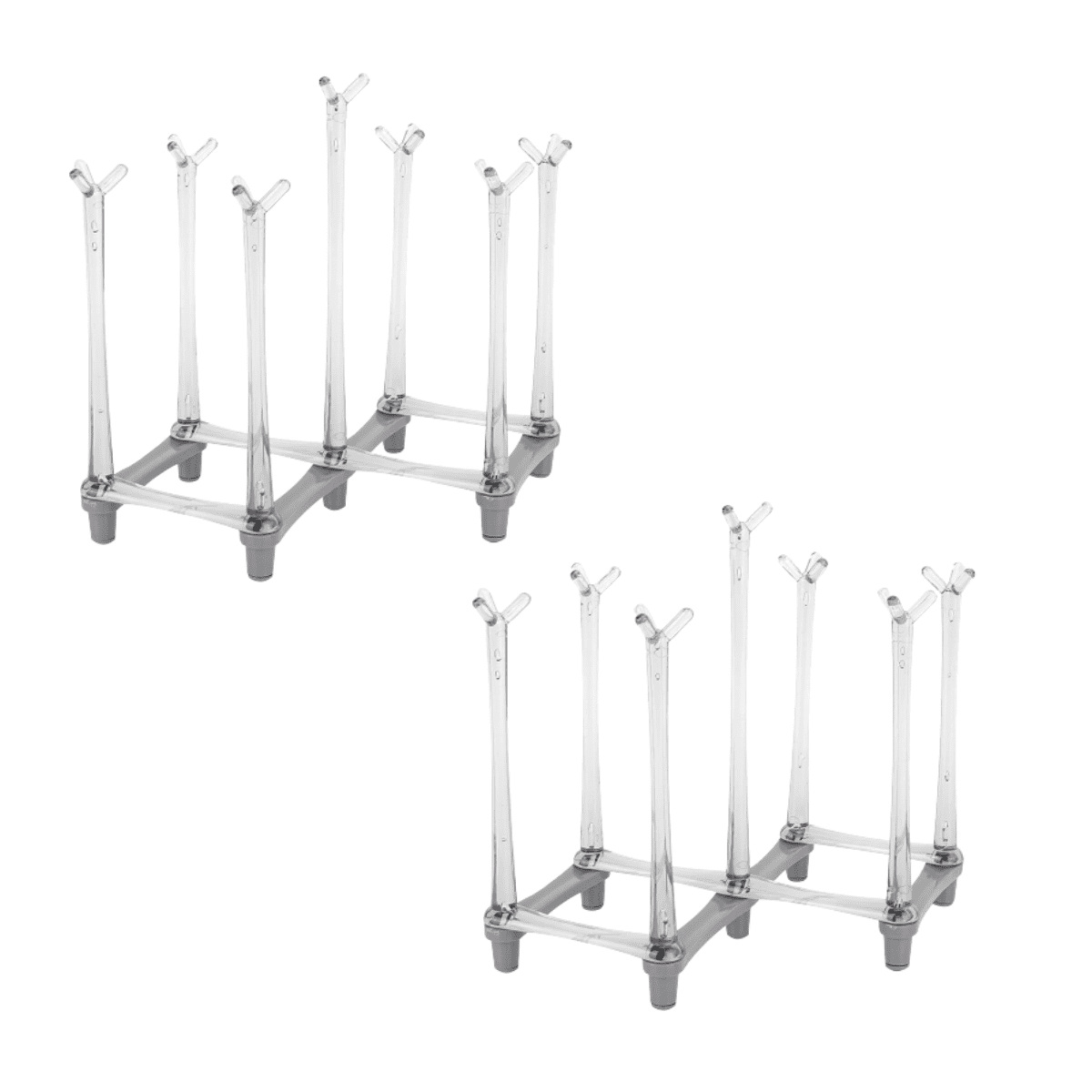 Retractable Cup Drying Rack Set of 2, MODANU Plastic Non-Slip Bottom ...