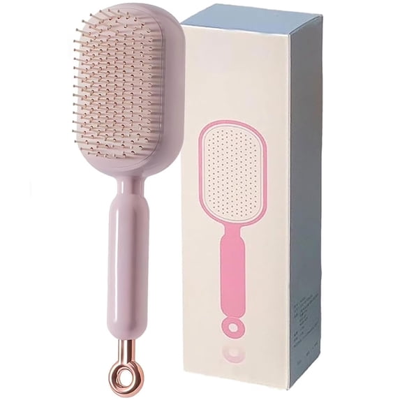 Retractable Cushion Massage Comb, Anti-Static Hair Brush with One-Pull ...
