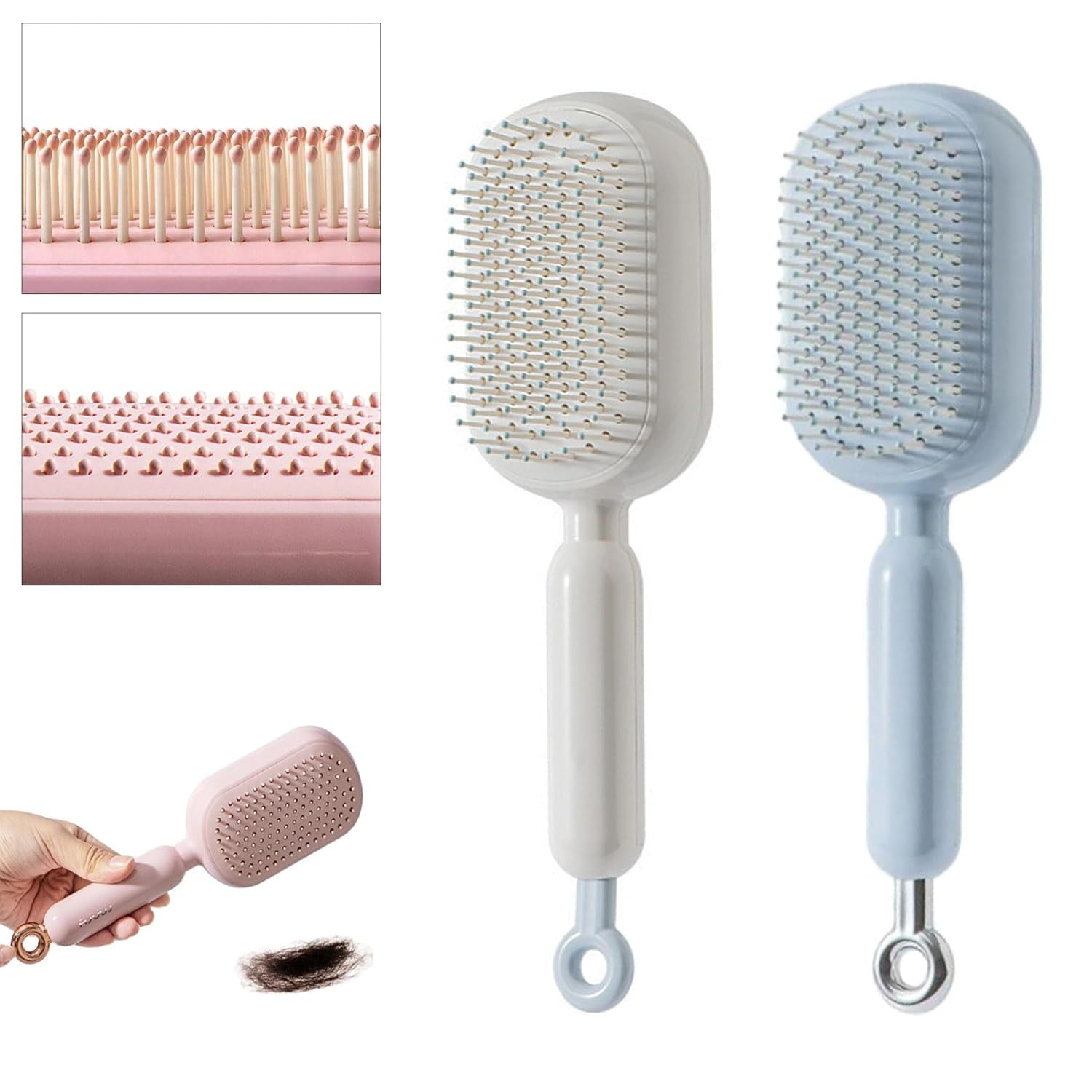 Retractable Cushion Massage Comb, Retractable Hair Brush For Women ...