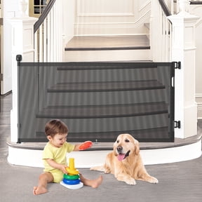 Retractable Baby Gate, HDJ 42in Extra Tall Baby Safety Gate, 71" Wide ...