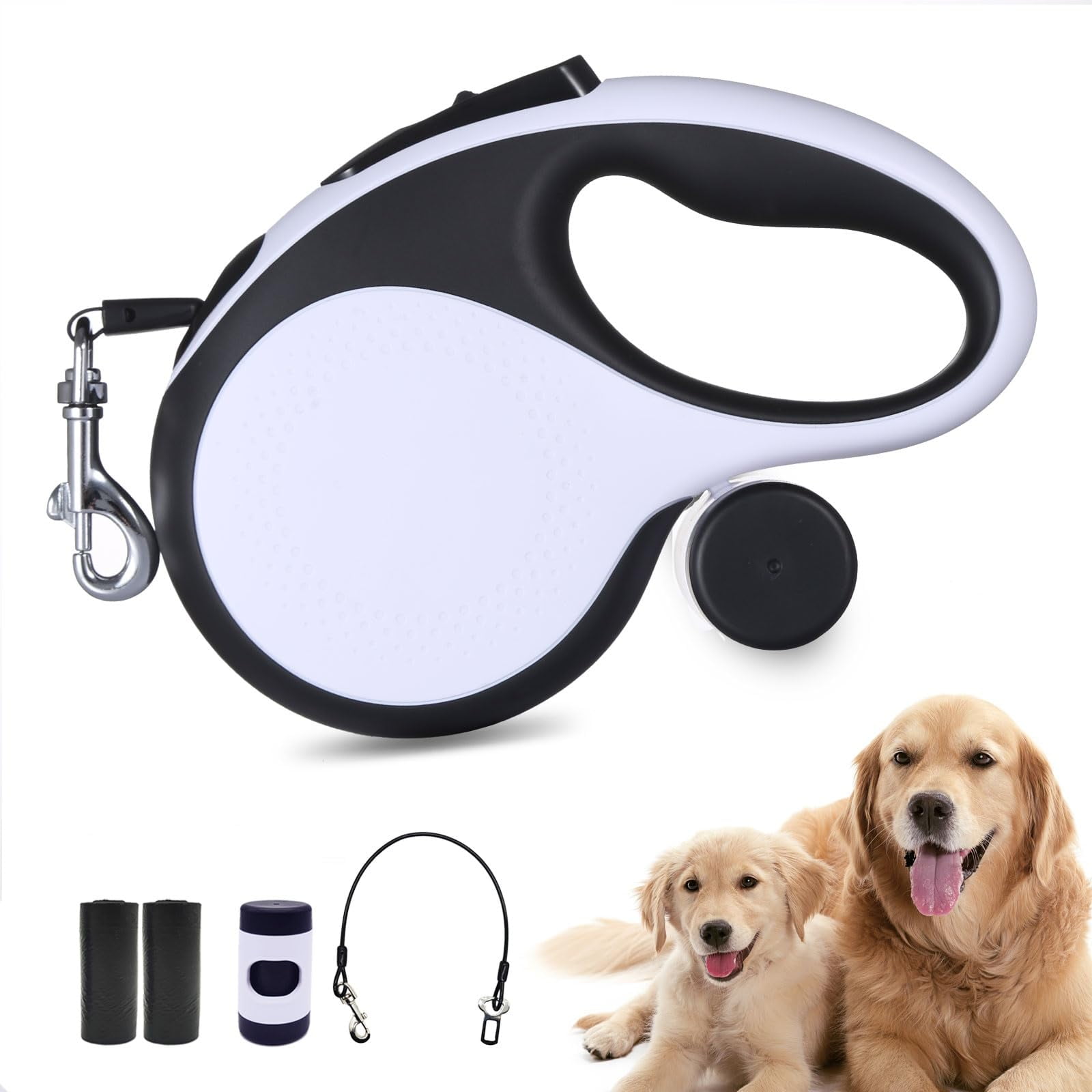 Retractable Dog Leash with Chew Proof Cable, 26ft Heavy Duty Dog Leash ...