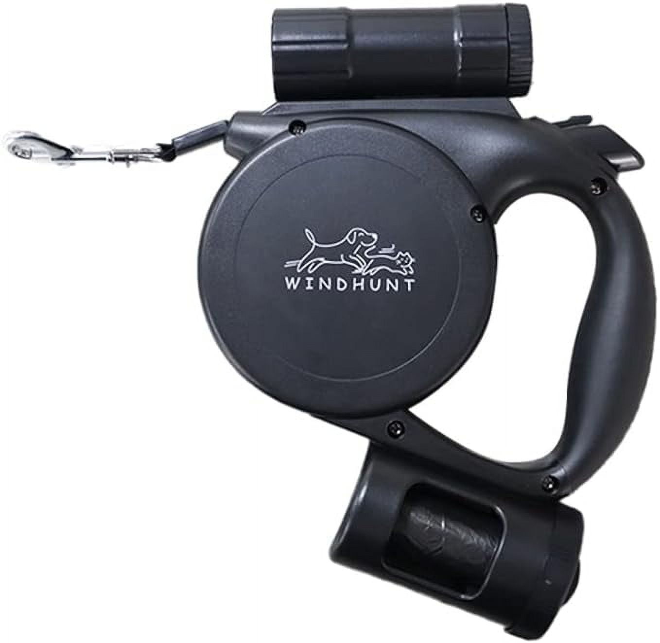 Retractable Dog Leash with Flashlight,Dispenser and Poop Bag Heavy-Duty ...