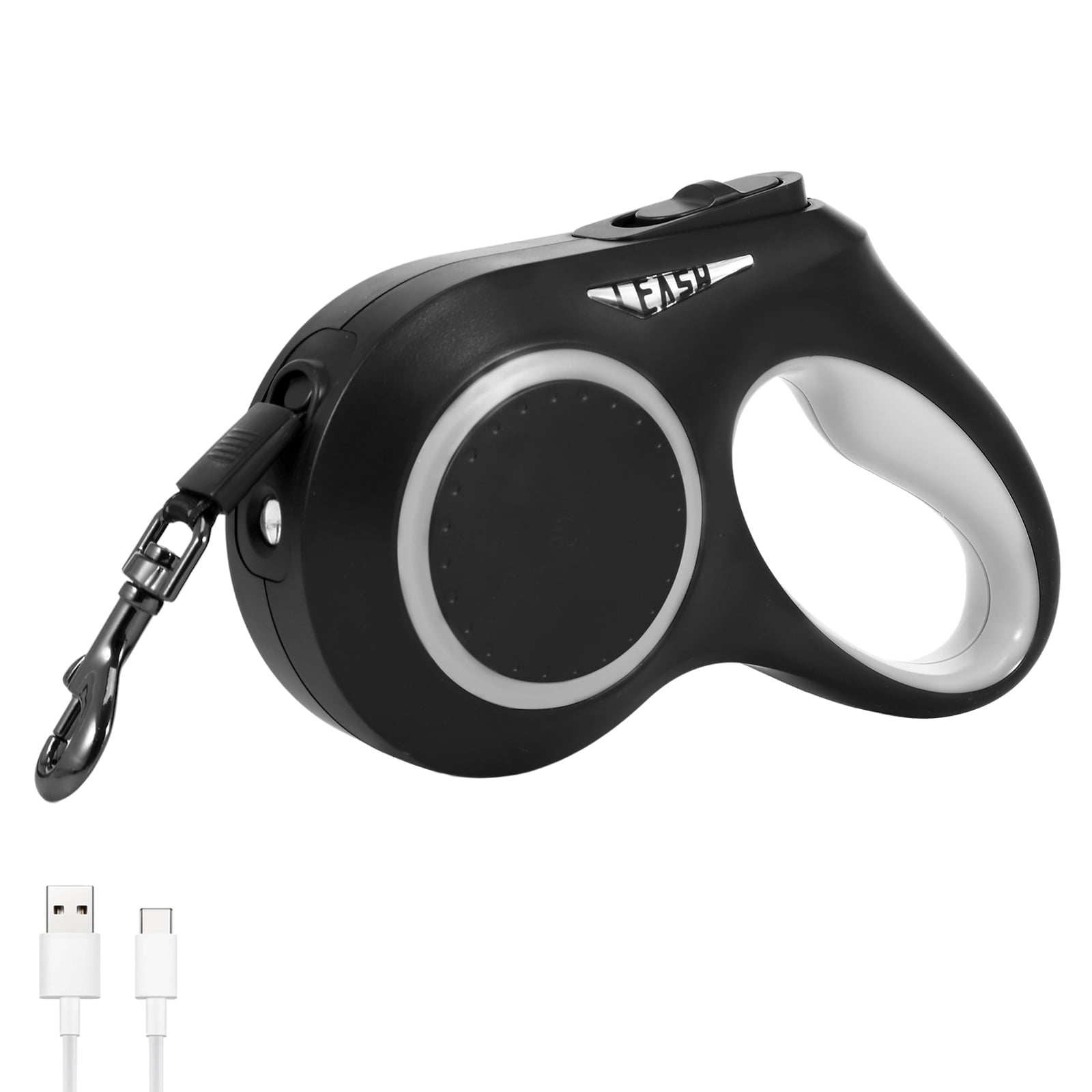 Retractable Dog Leash LED Light 16ft Portable Walking Ergonomic Handle ...