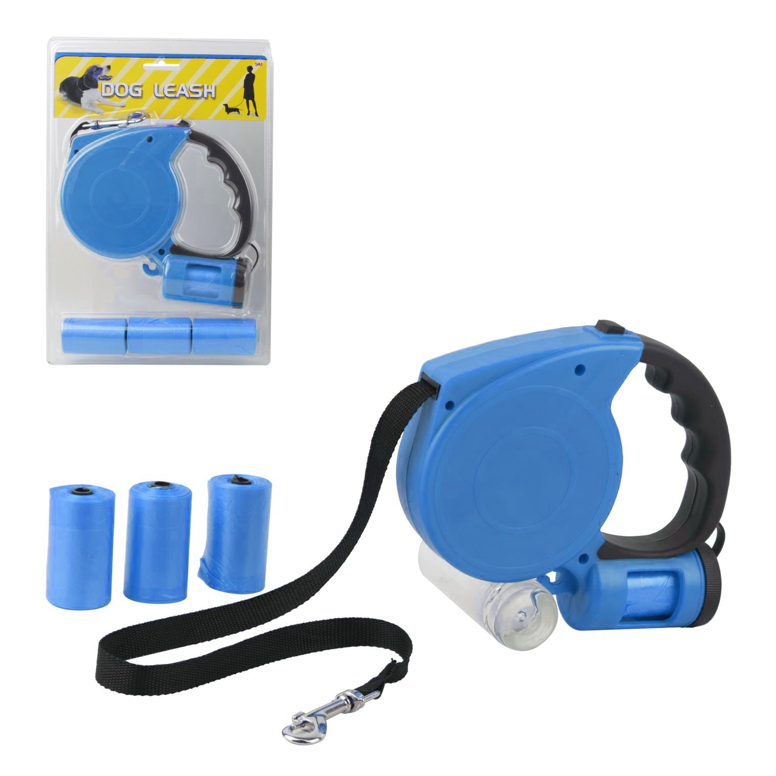Retractable Dog Leash with Waste Bag Dispenser and Free 80 Bags, 5M ...