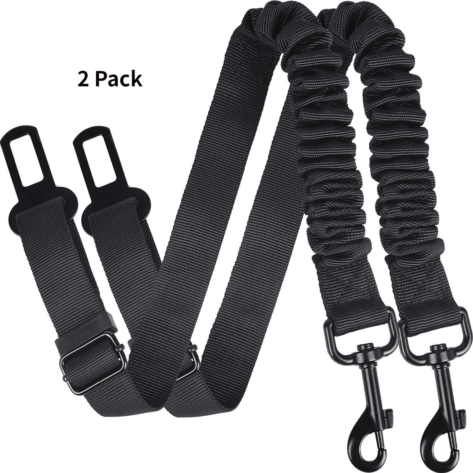PERCEN Retractable Dog Seat Belt, 2 Packs Adjustable, Heavy Duty Nylon ...