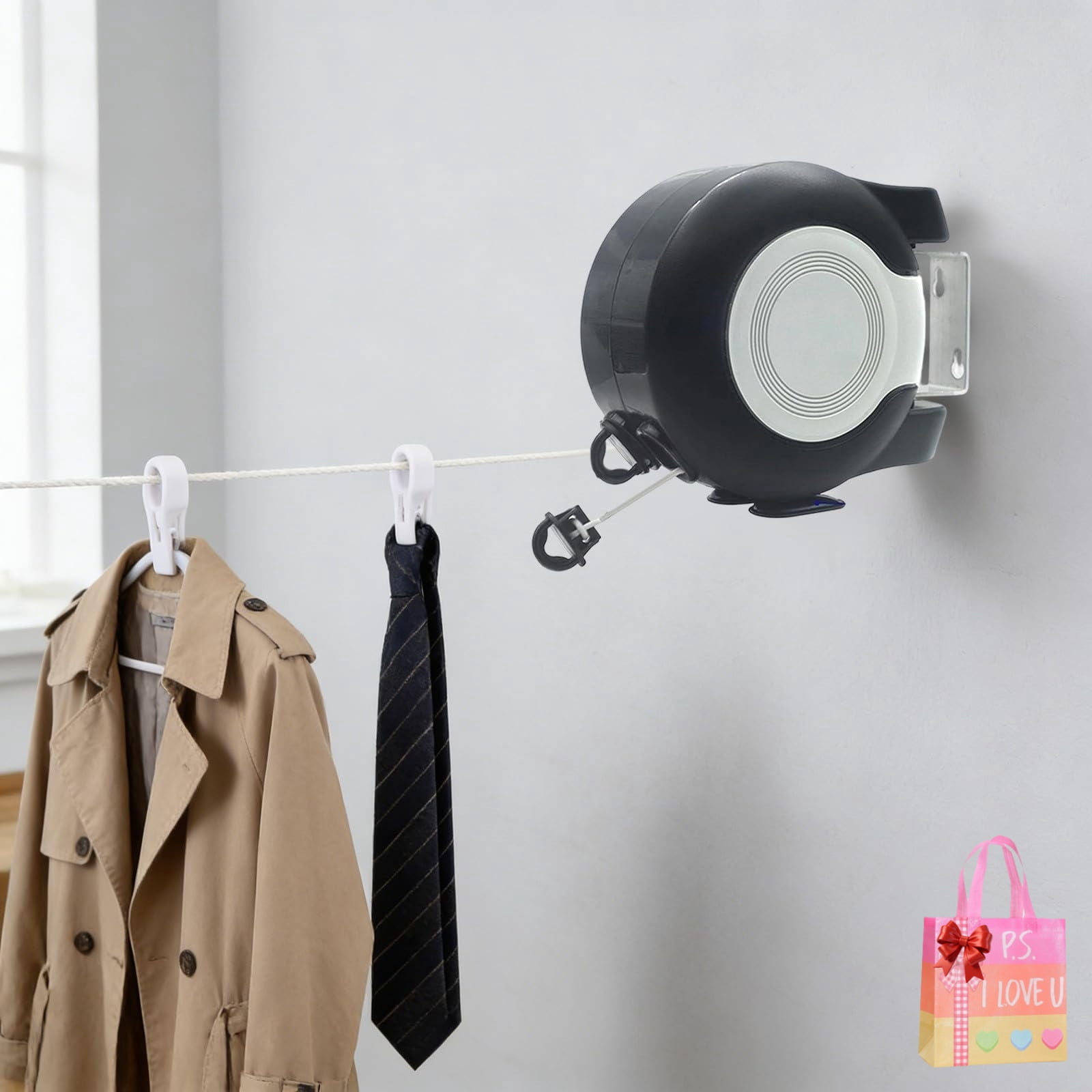 Retractable Double Clothesline, Retractable Clothesline Outdoor Heavy ...