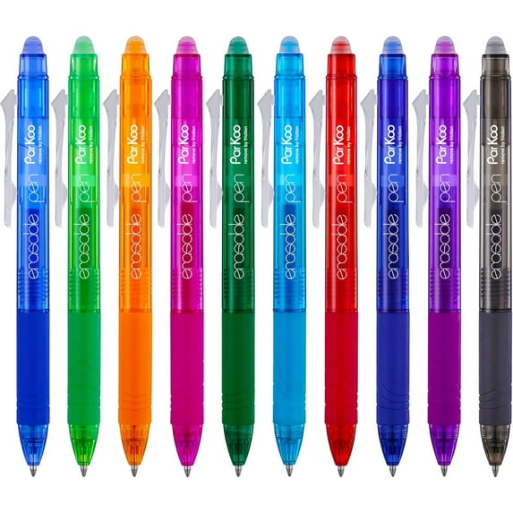 Retractable Erasable Gel Pens Clicker, Fine Point 0.7mm, Assorted Color ...