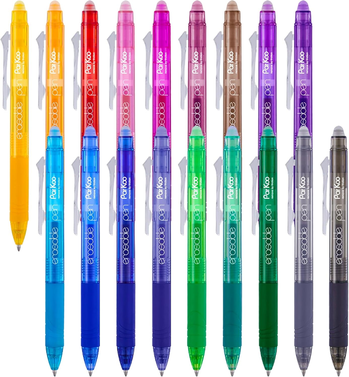 Retractable Erasable Gel Pens Clicker, Fine Point 0.7mm, Assorted Color ...