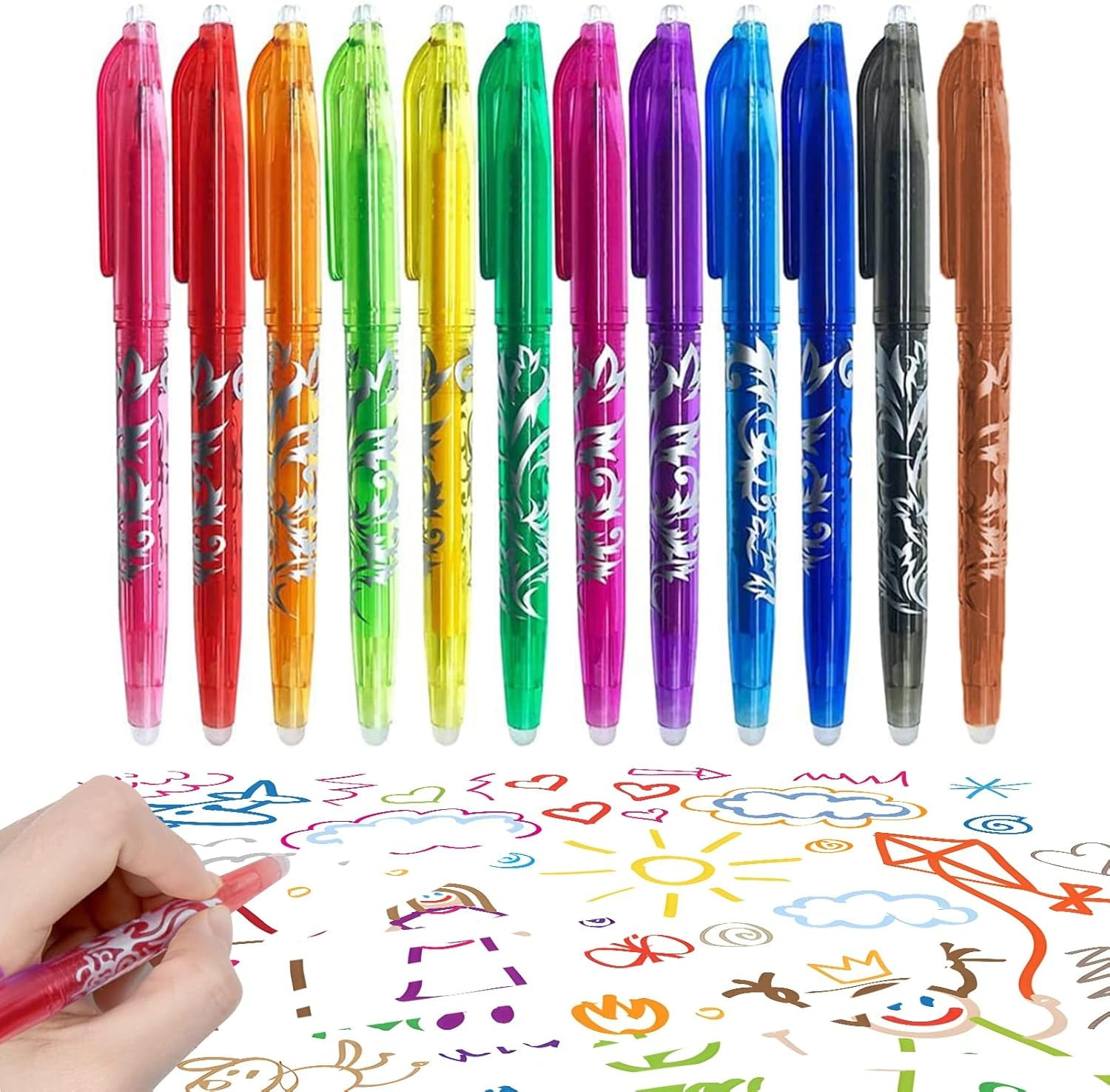 Retractable Erasable Gel Pens Make Mistakes Disappear For Drawing ...