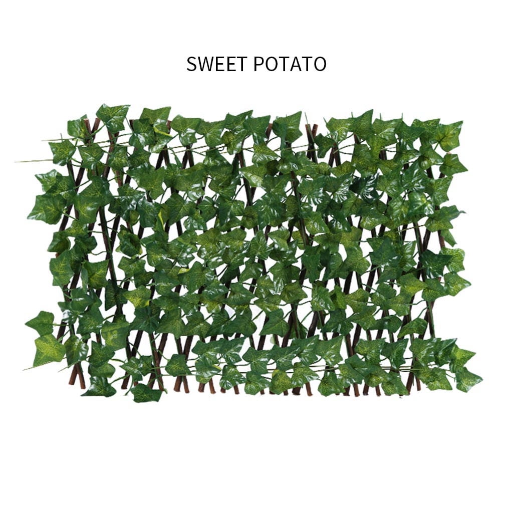 Retractable Expanding Fence - Artificial Green Leaf Plant Privacy ...